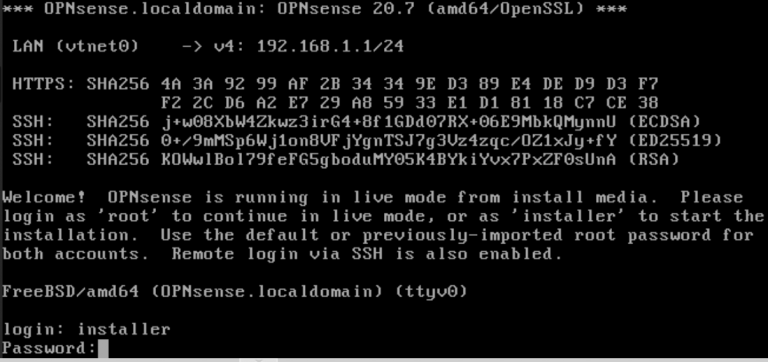 OPNSense Installation - Bachelor Tech