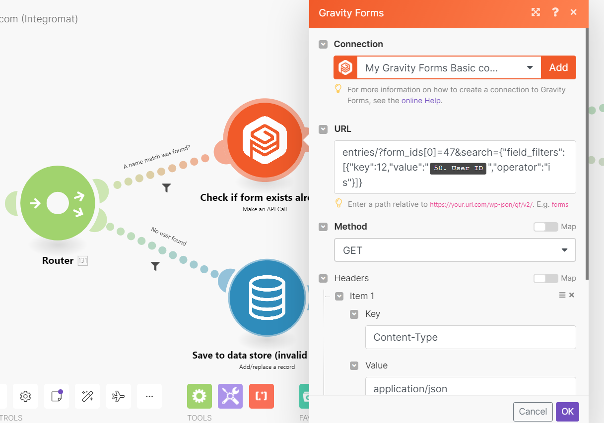 Part 4b - Integromat Workflow - Submit the parent gravity form from ...