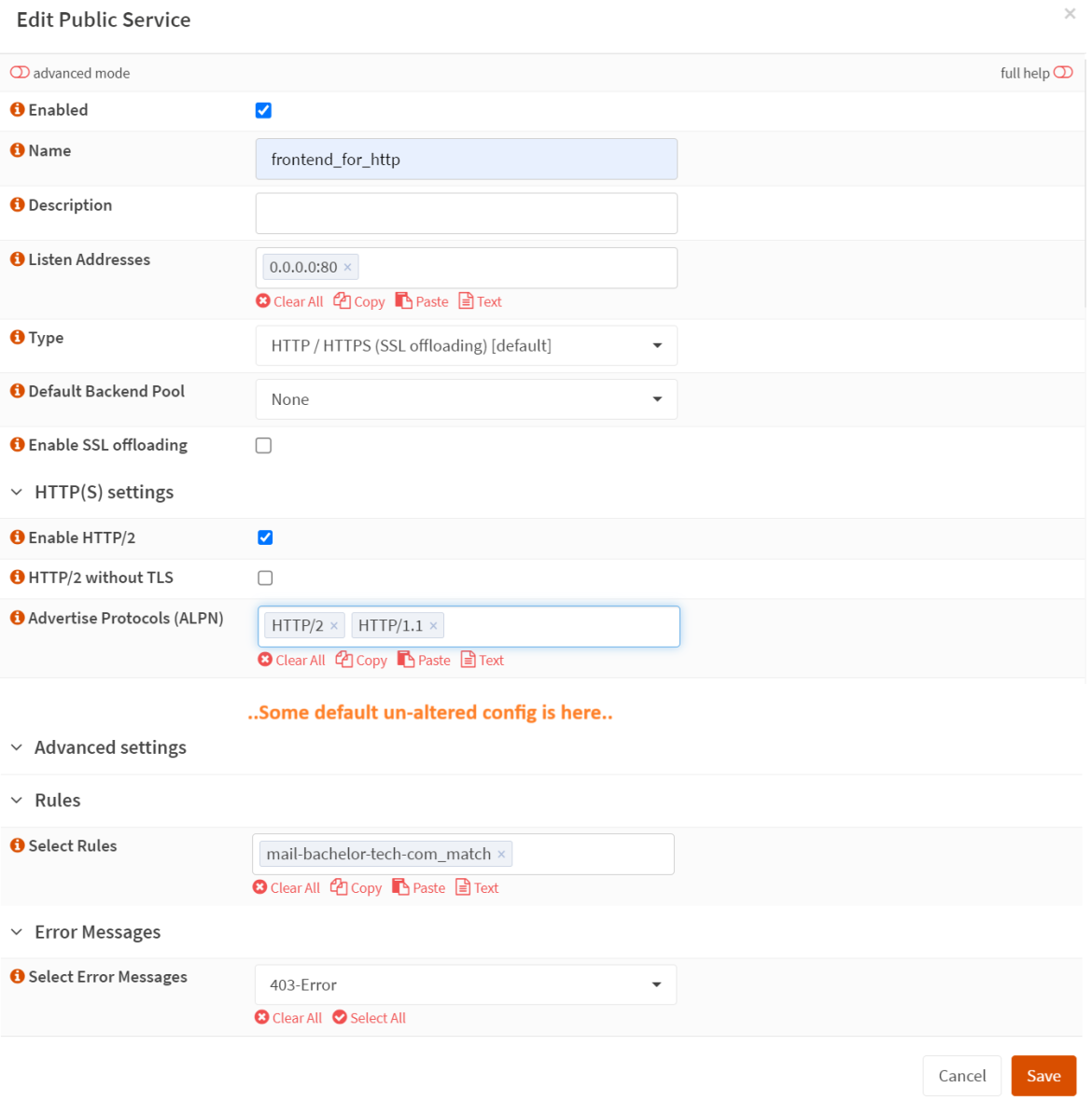 HAProxy Set Up - SSL termination (OPNSense) - Bachelor Tech